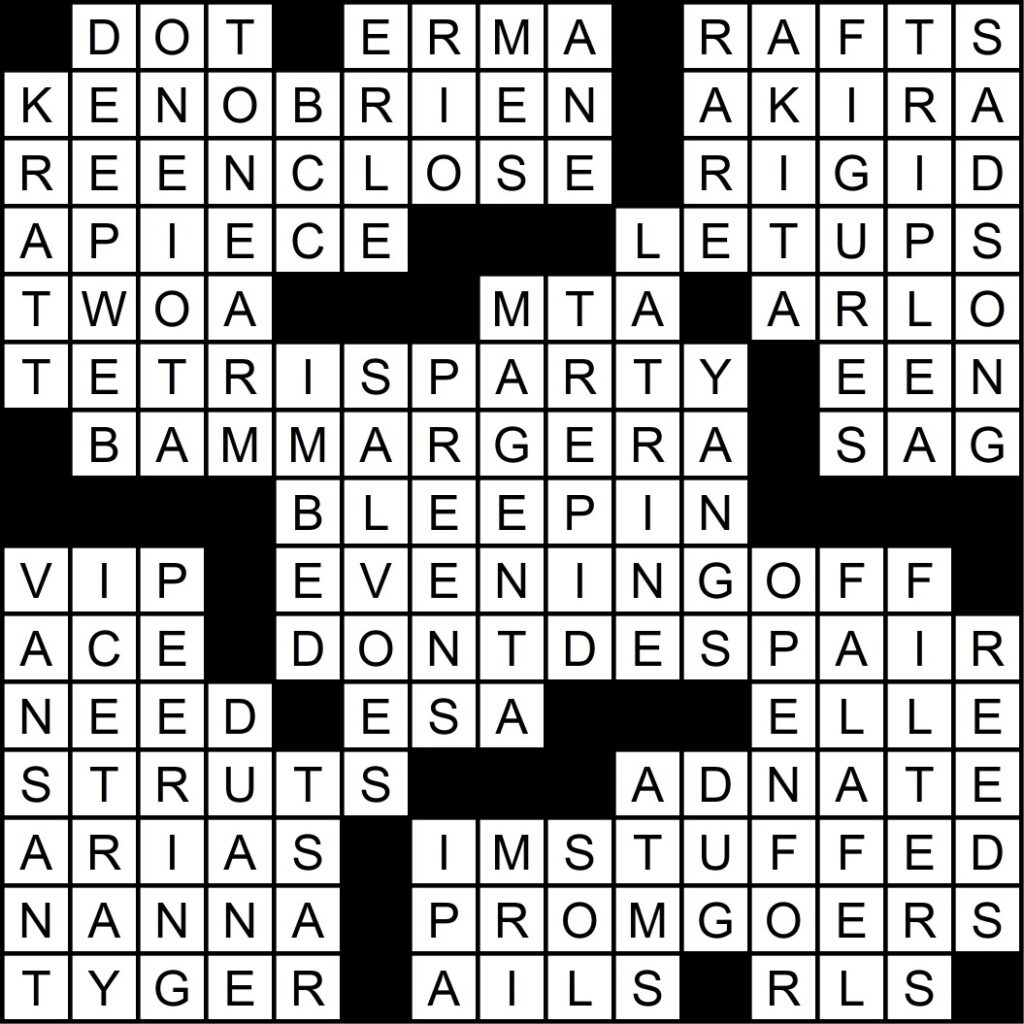 Crossword Puzzle Printable With Answers - Free Printable Worksheets