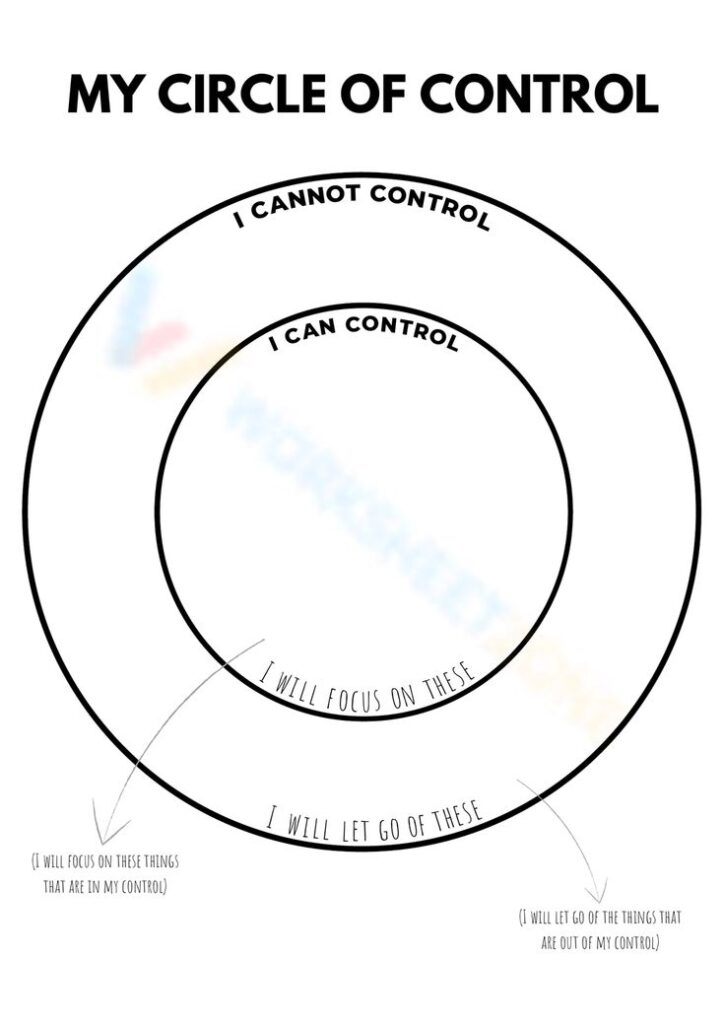 Circle Of Control Worksheet - Free Printable Worksheets