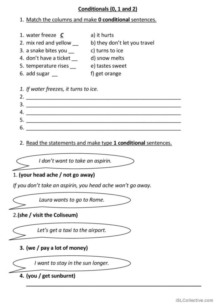 Conditionals Worksheet - Free Printable Worksheets