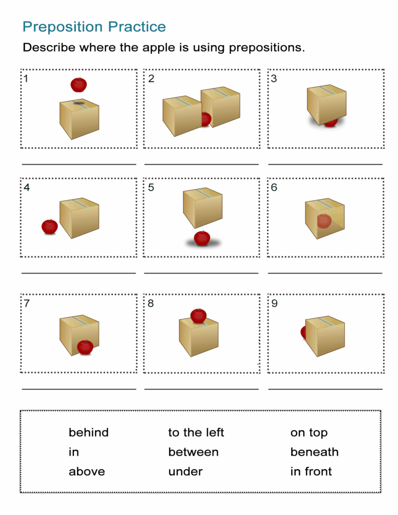 Preposition Worksheets - Free Printable Worksheets