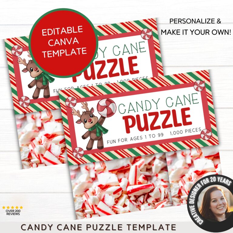 Candy Cane Puzzle Printable - Free Printable Worksheets