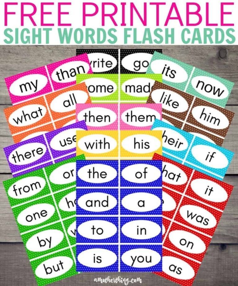 Sight Words Free Printable - Free Printable Worksheets