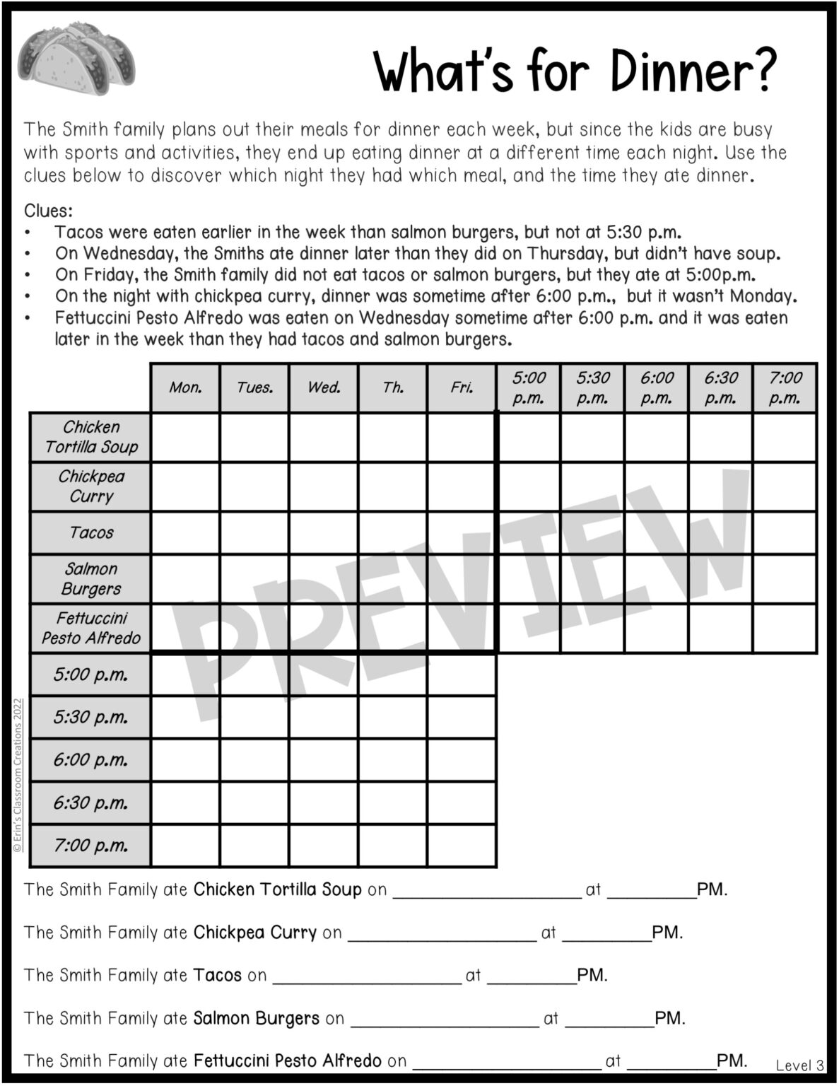 Deduction Puzzles Printable - Free Printable Worksheets