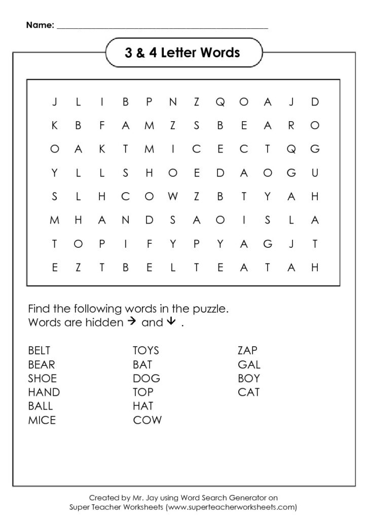 Printable Free Word Search Maker - Free Printable Worksheets