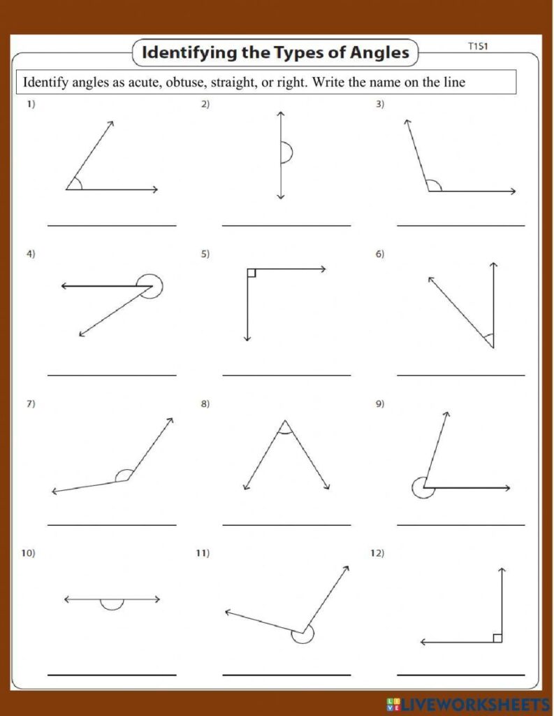 Angles Worksheet - Free Printable Worksheets