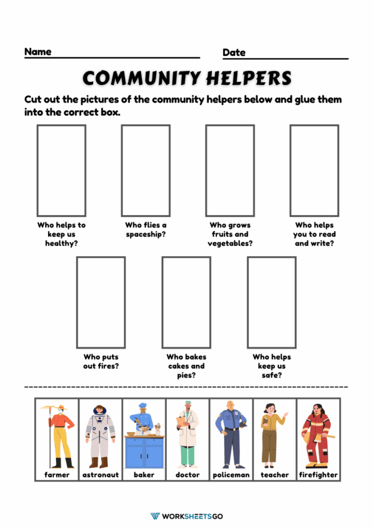 Community Helpers Worksheets - Free Printable Worksheets