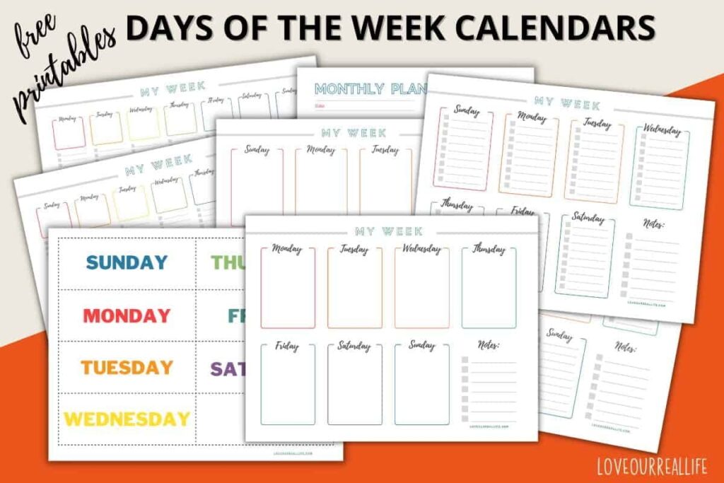 Days Of The Week Printables - Free Printable Worksheets