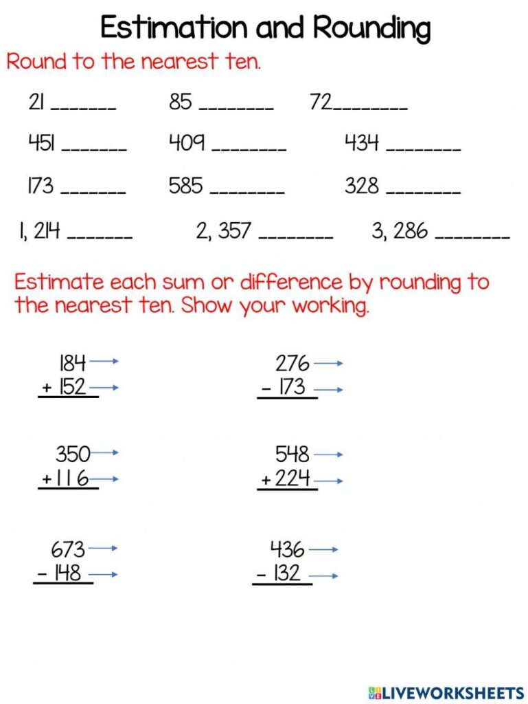 Rounding Worksheets - Free Printable Worksheets