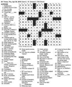 Seattle Times Crossword Printable - Free Printable Worksheets