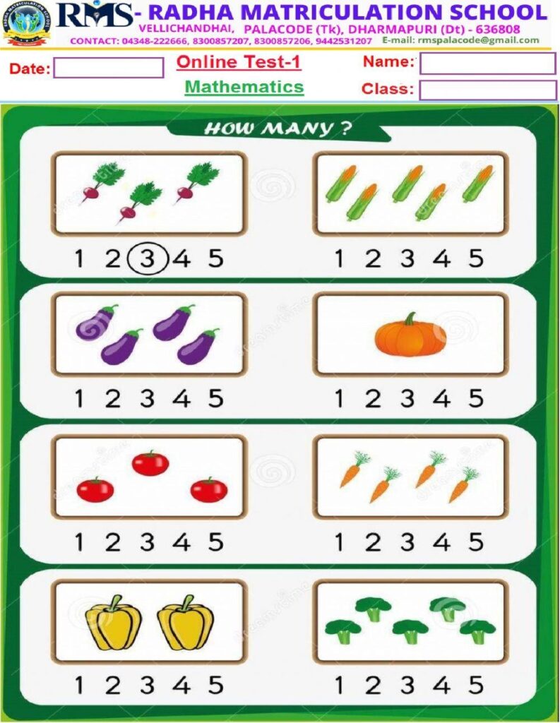 Ukg Maths Worksheet - Free Printable Worksheets
