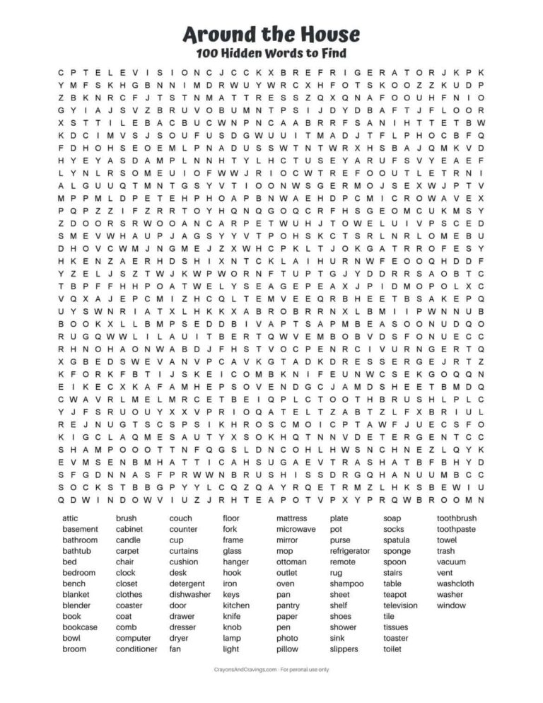 Hard Word Searches Free Printable - Free Printable Worksheets