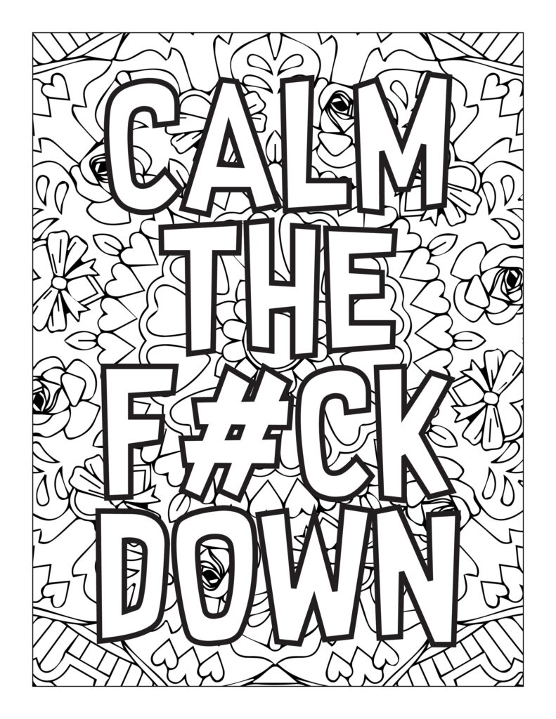 Swear Word Coloring Book Printable Pages - Free Printable Worksheets