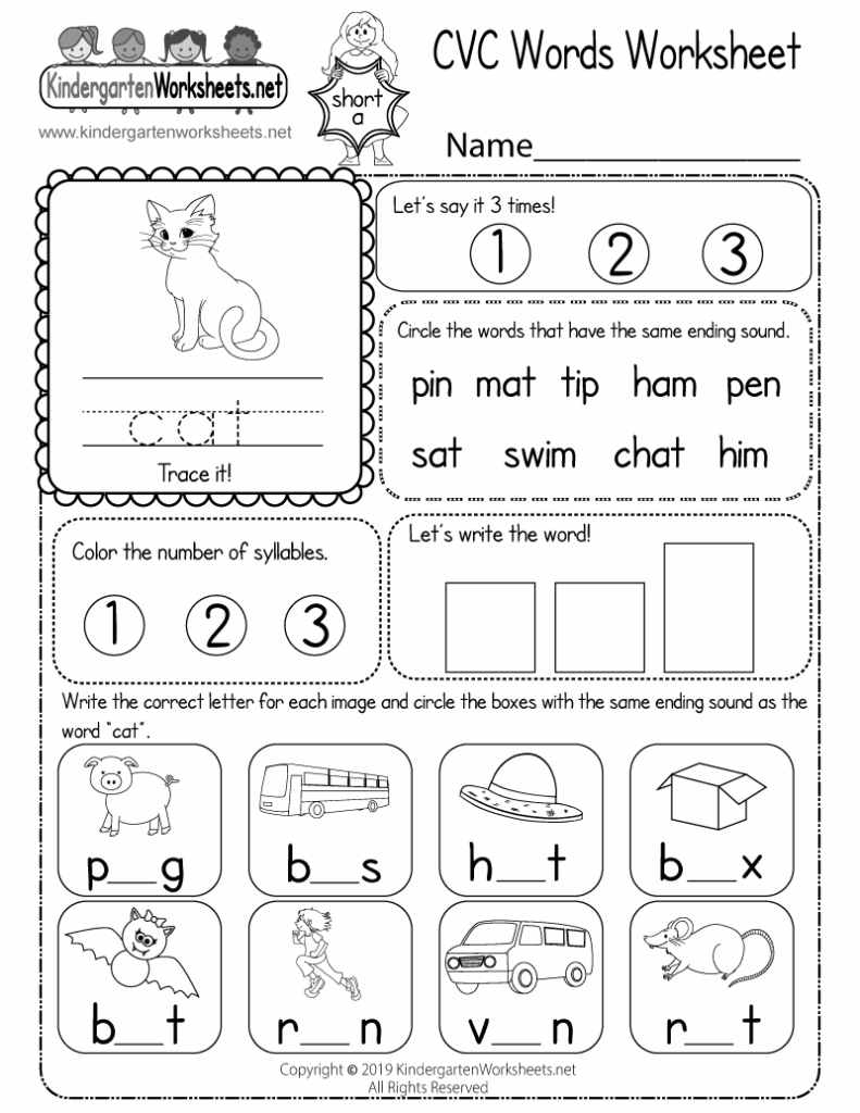 Cvc Words Printables - Free Printable Worksheets