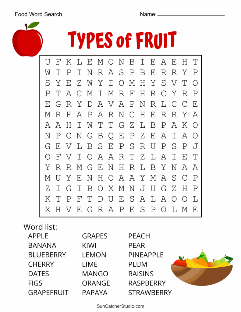 Easy Word Search Printable - Free Printable Worksheets