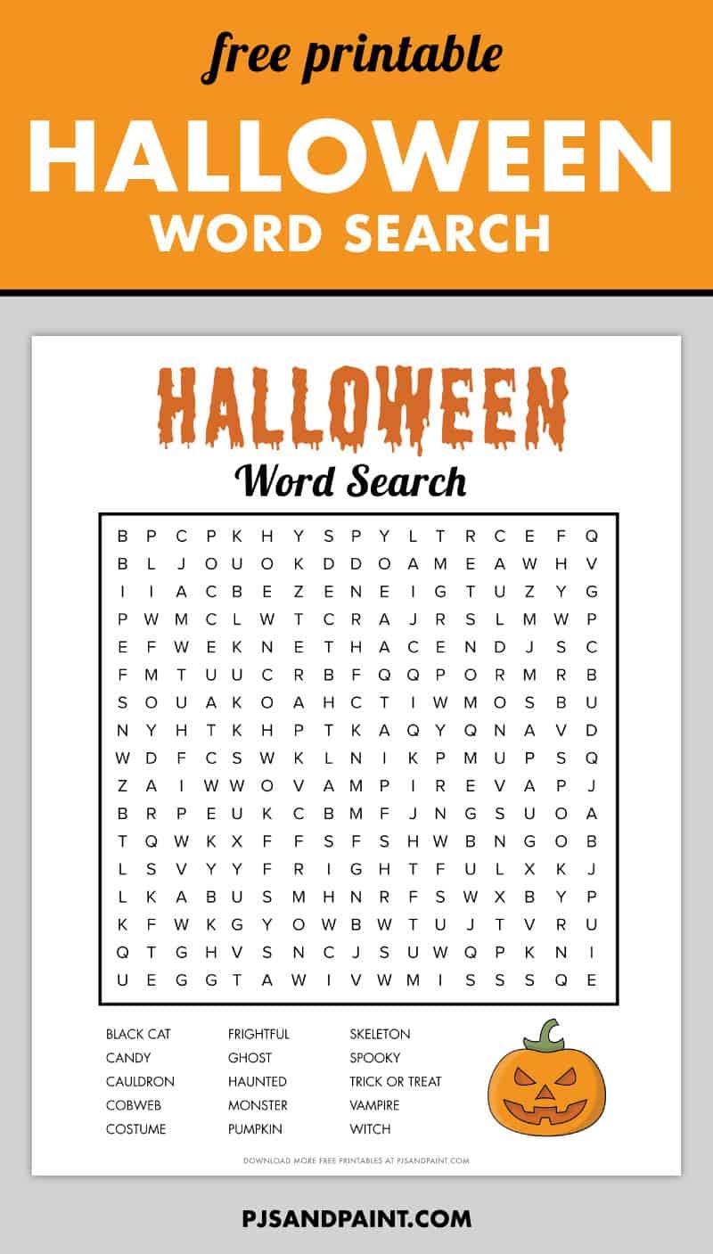 Free Halloween Word Search Printable - Free Printable Worksheets