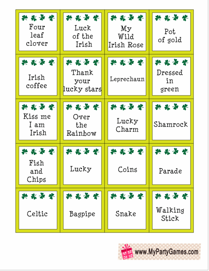 Pictionary Words Printable - Free Printable Worksheets