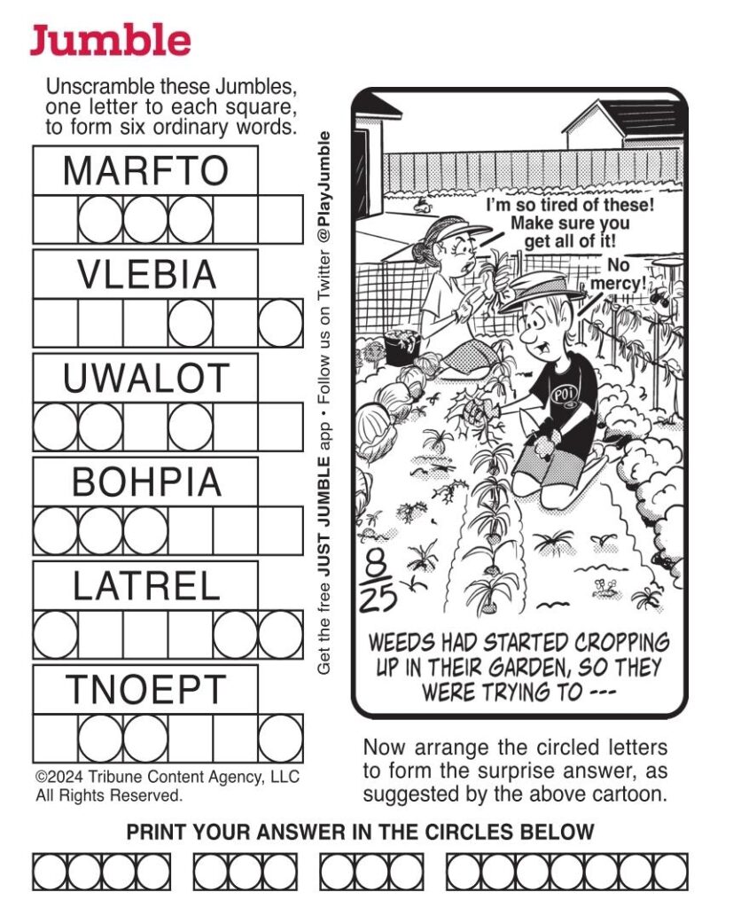 Printable Jumble Puzzles - Free Printable Worksheets