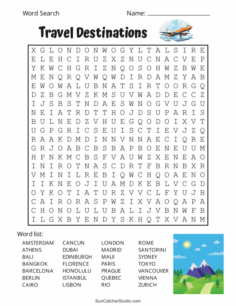 Word Searches Hard Printable - Free Printable Worksheets