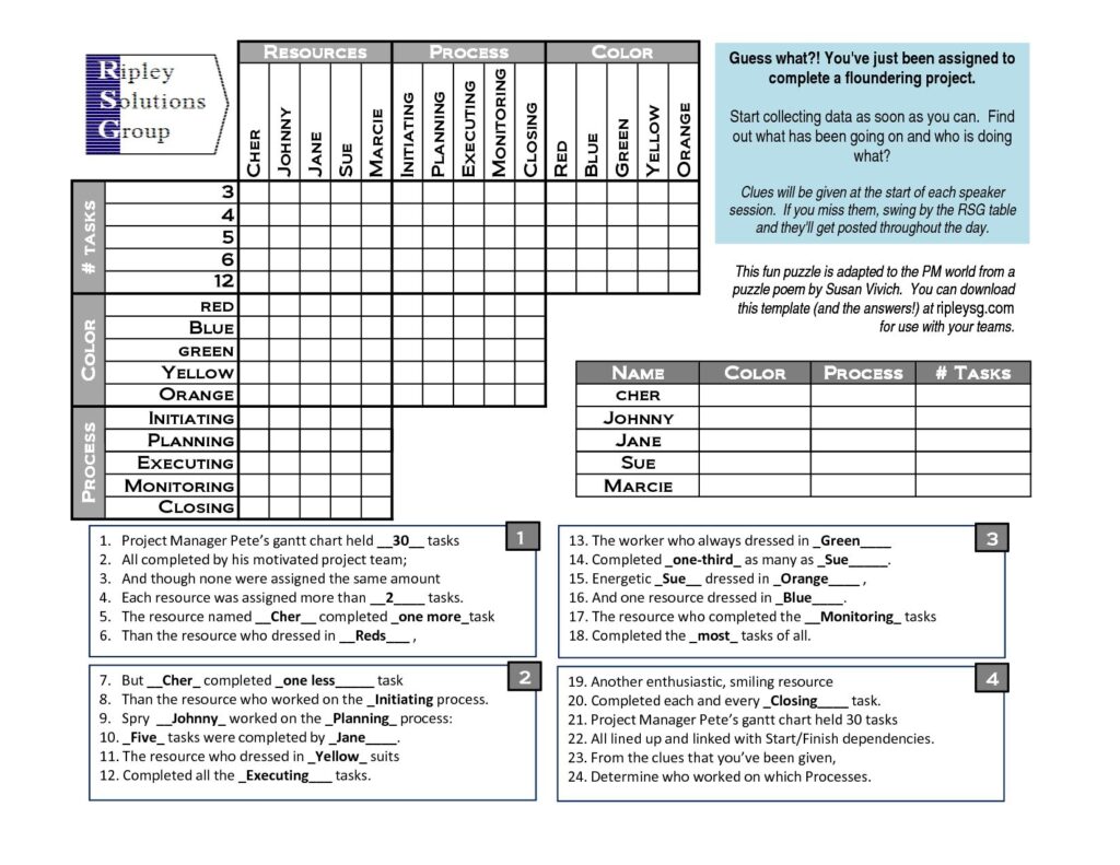 Logic Grid Puzzles Printable - Free Printable Worksheets